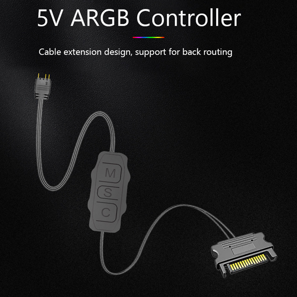 COOLMOON AR-1 RGB Controller Cable 5V 3Pin To SATA AURA ARGB Mini ...