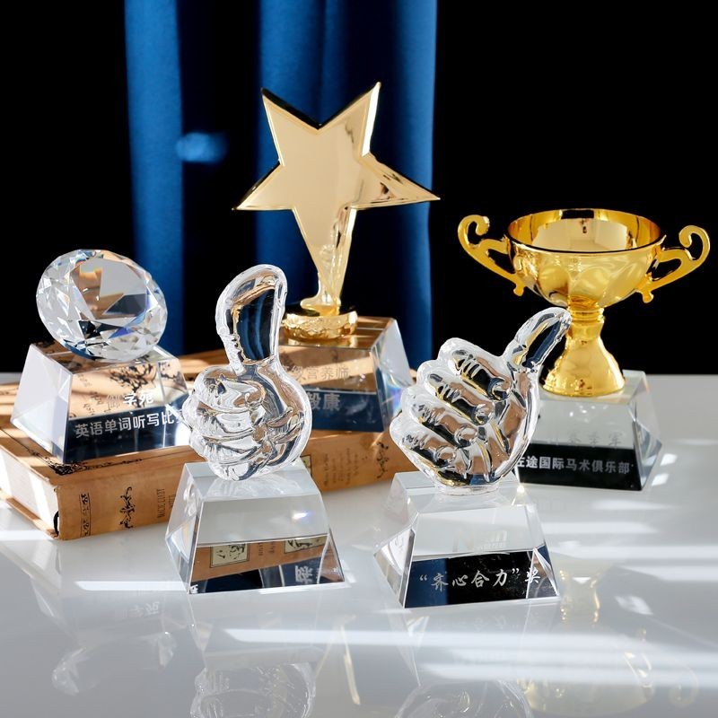 Creative Crystal Trophy Custom Thumb Children Children Students ...