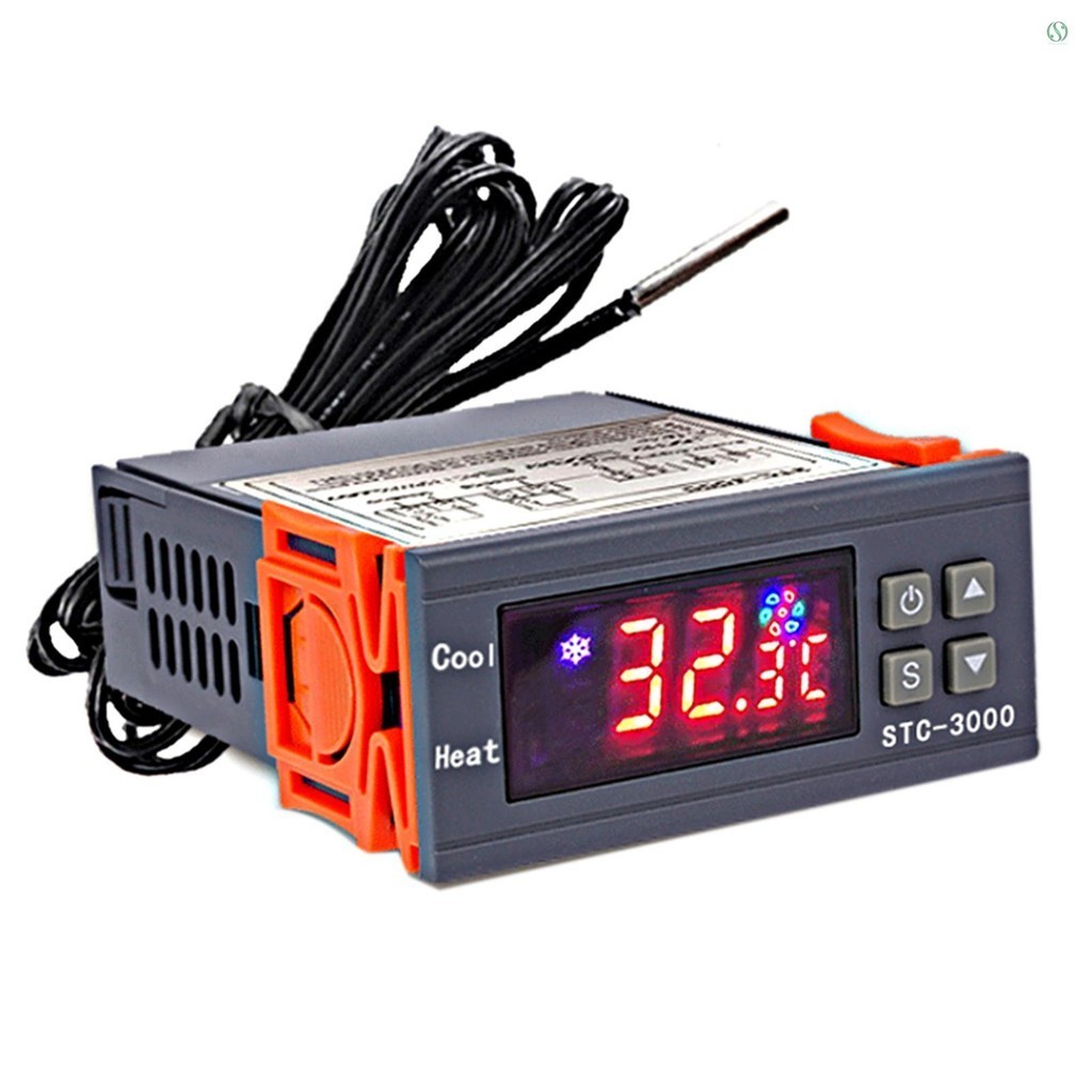 STC-3000 Digital Temperature Switch Controller ℃ ℉ Display Heating ...
