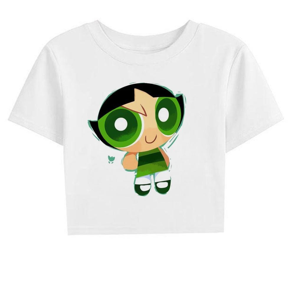 Powerpuff Graphic Fairycore Aesthetic Crop Top Woman Kawaii Yk2 90s