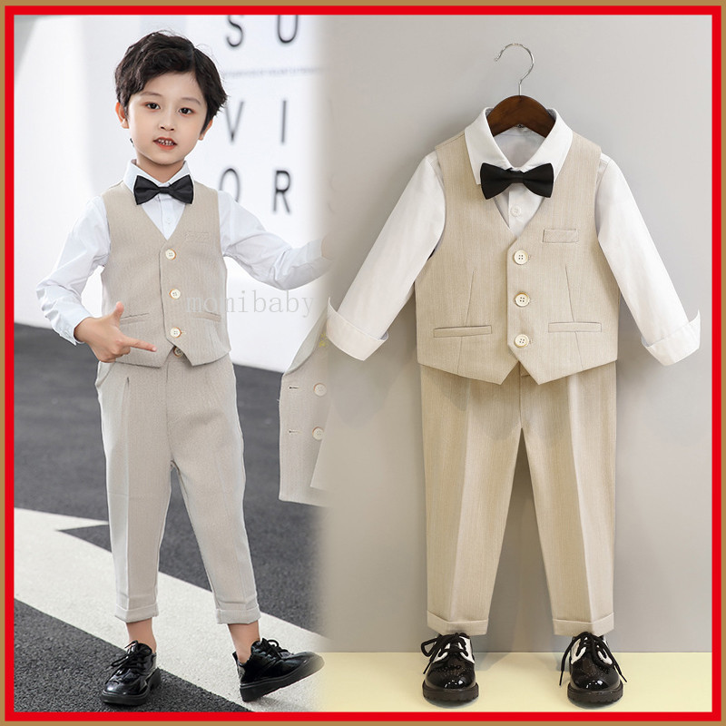 Formal Attire for Kids Boys wedding Birthday Party Tuxedo Terno for ...