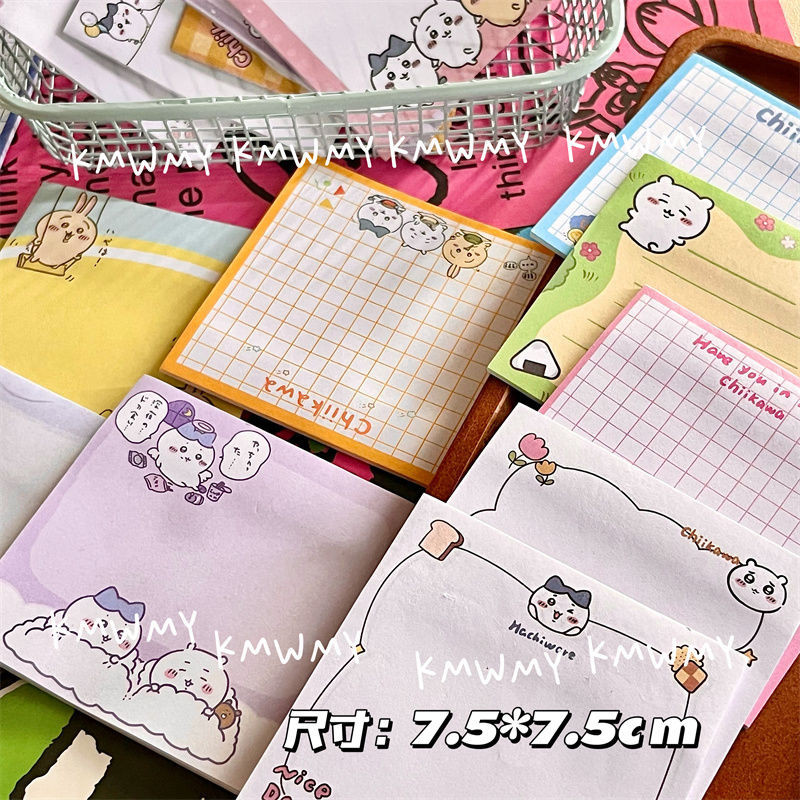 Chiikawa Sticky Notes Cute Hachiware Memo Papers Stationery | Shopee ...