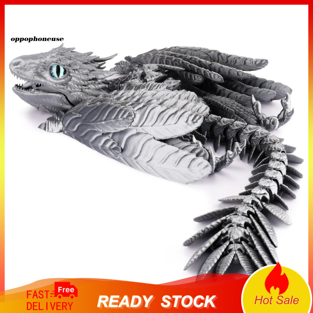 OPPO Desktop Dragon Statue Dragon Action Figure Interactive 3d Printed ...