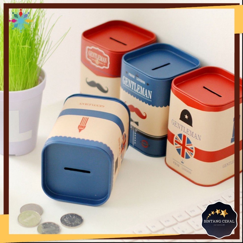 [BC] Small Rectangle Metal Piggy Bank 75g Cute Designs for Girls Boys ...