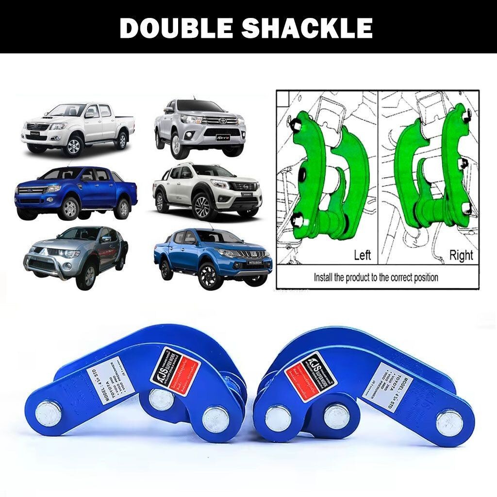 JS1 Double Shackle 4x4 D-MAX REVO TRITON FORD RANGER NAVARA | Shopee ...