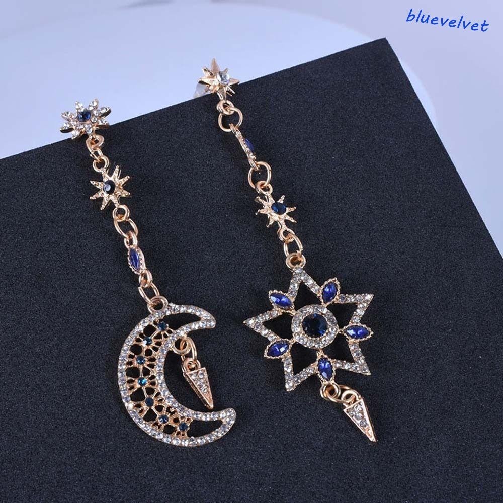 BLUEVELVET Moon Star Ear Pendant, Asymmetrical Shape Jewelry ...