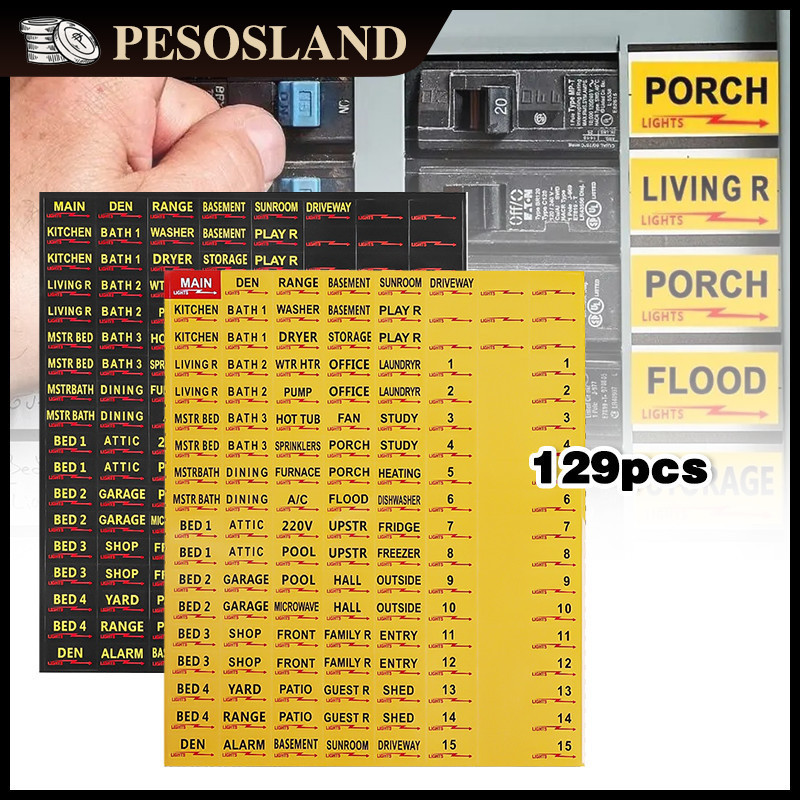 1 Sheet Circuit Breaker Label Weatherproof Fuse Box Identification ...