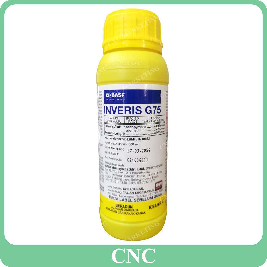 500ML Inveris G75 BASF New 新 虫药 Insecticide Racun Serangga Afidopyropen Abamectin Lalat Putih ...