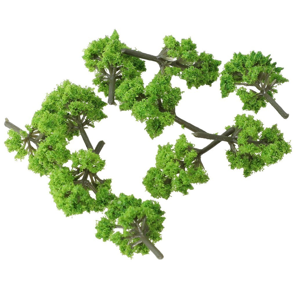 【SMART】10Pcs 4CM Model Trees Railroad Diorama Mini Scenery Plastic ...