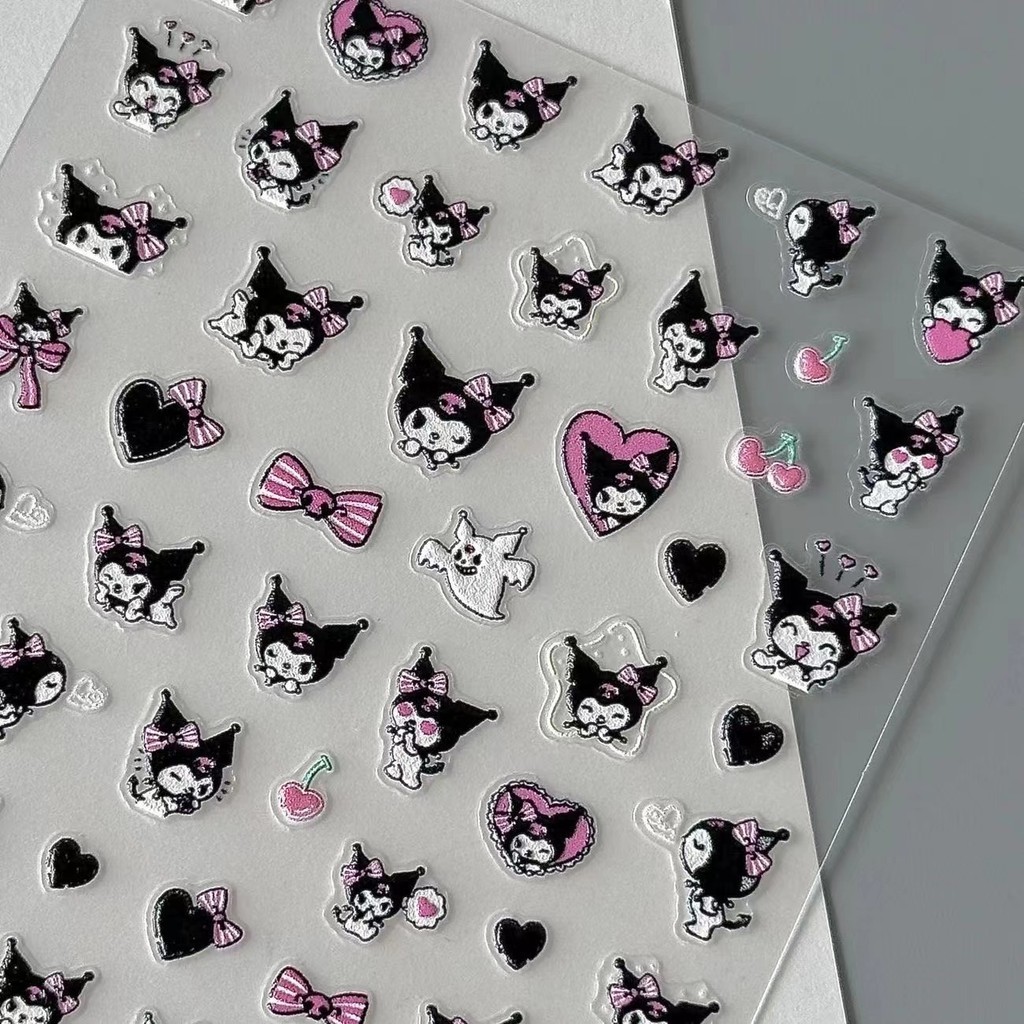 Transparent Coulomi Stickers Nail Stickers Cartoon Cute Bumpy Texture ...