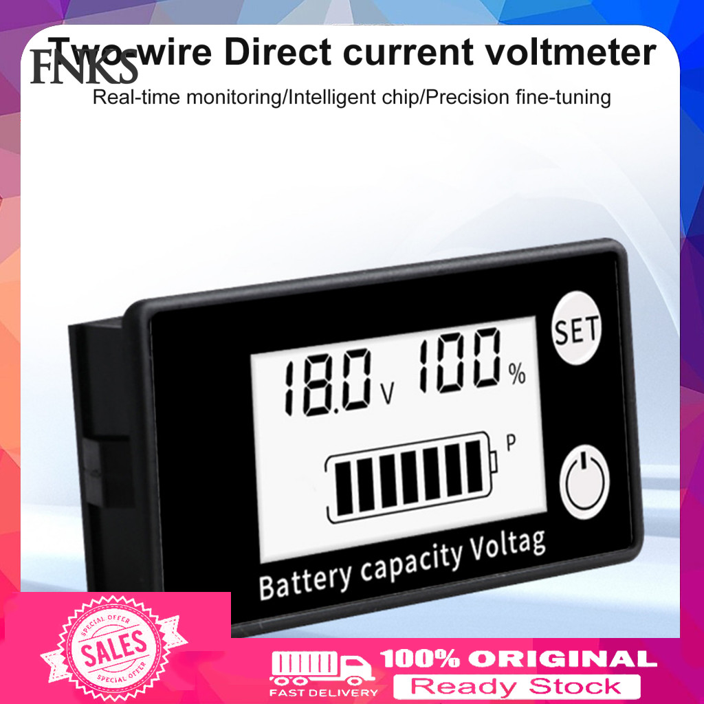 [Ready stock] Digital Voltmeter High Accuracy LCD Screen Battery ...