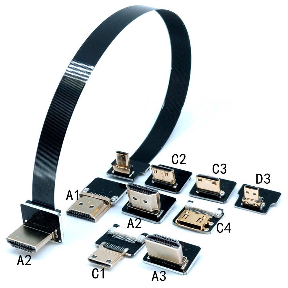 Fpv Mini Micro HDMI to HDMI Cable Camera Computer Projector Mini Head ...