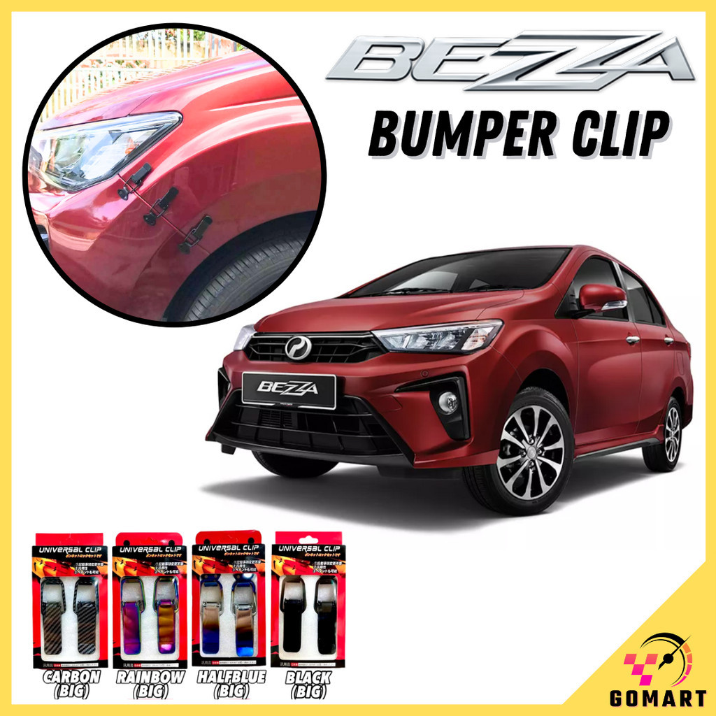 PERODUA BEZZA FRONT REAR BUMPER BONNET CLIP 2PCs Bodykit Spoiler Bonet ...