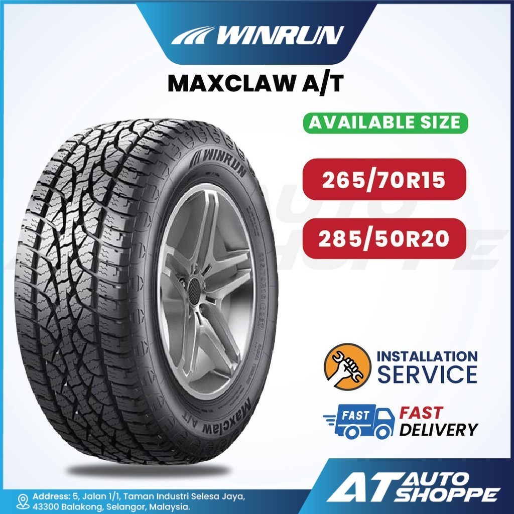 Winrun Maxclaw AT 15" 265 70 R15 20" 285 50 R20 4X4 4WD Tyre (1 Tire ...