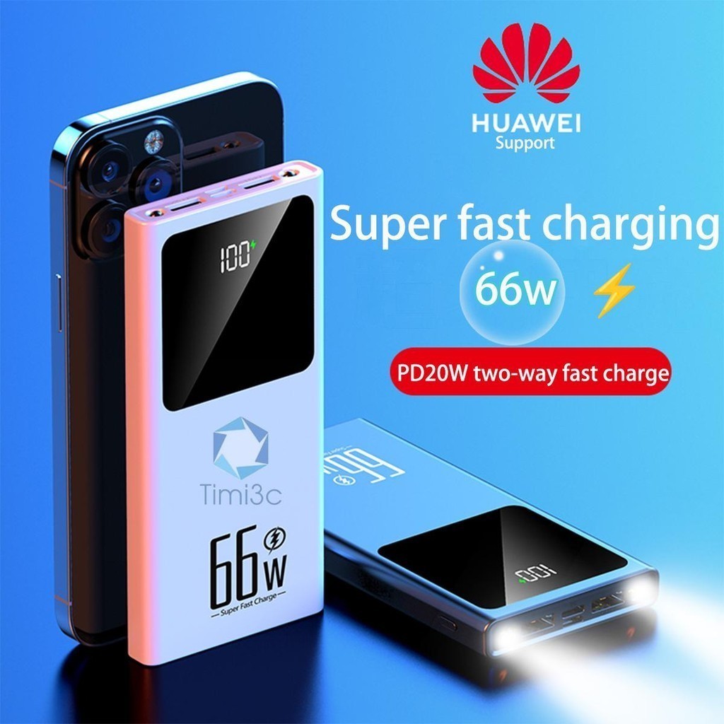 Powerbank 66W Fast Charging 20000mAh LED Display Power Bank Dual Output ...