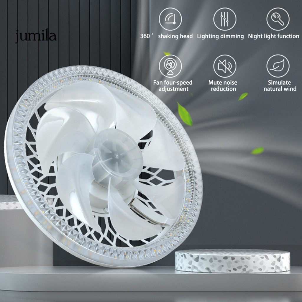 [JU] Socket Ceiling Fan Light Small Room Ceiling Fan Modern Remote ...