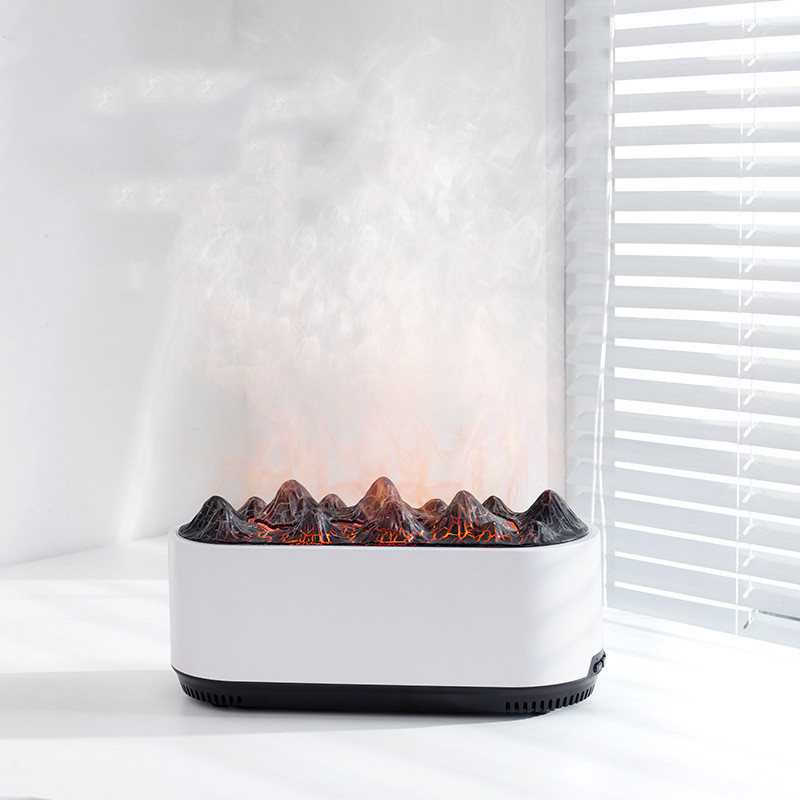 Cracked Volcanic Aroma Diffuser Desktop Flame Atmosphere Light Big Fog ...
