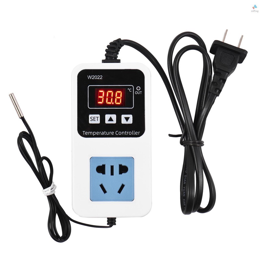 110-220V 10A 1500W Electronic Temperature Controller Outlet Wall ...
