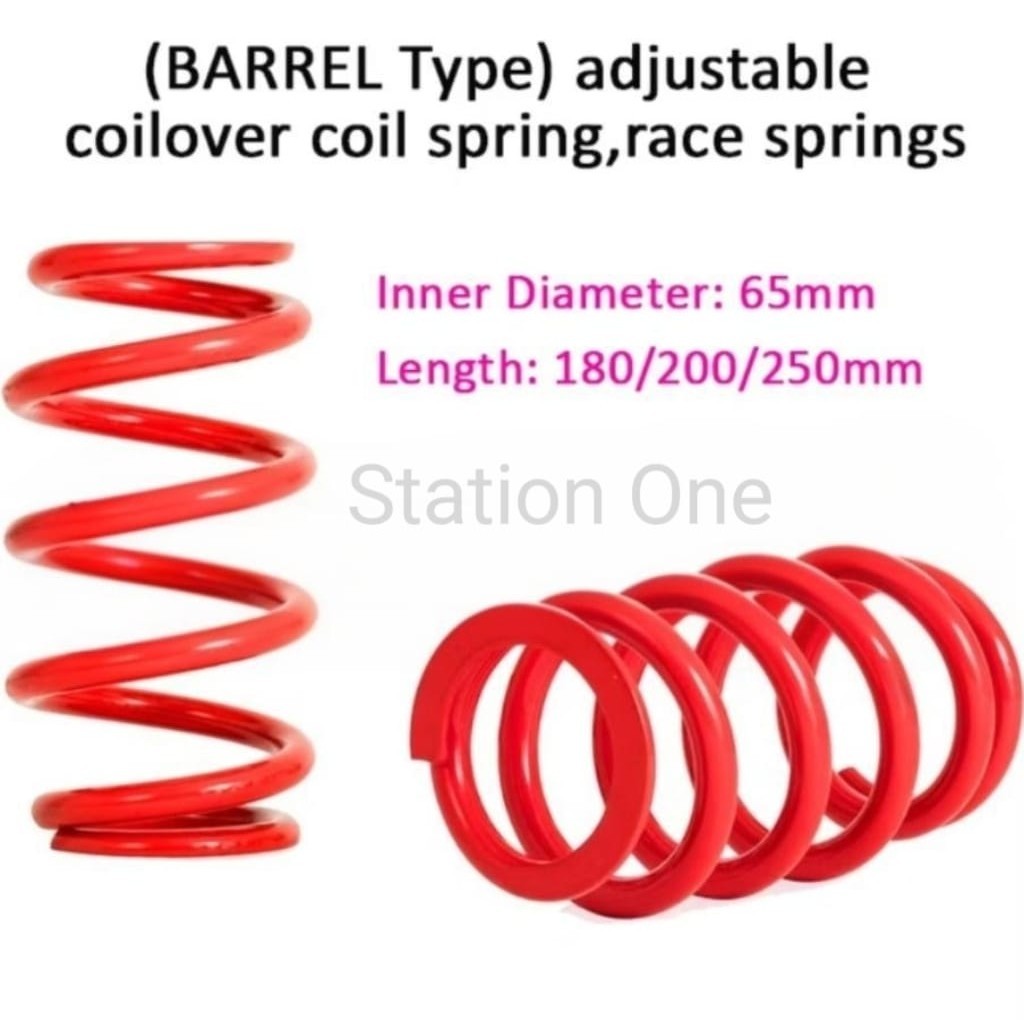 65mm Adjustable Coilover Barrel Coil Springs - Sport Racing (2 Pieces ...