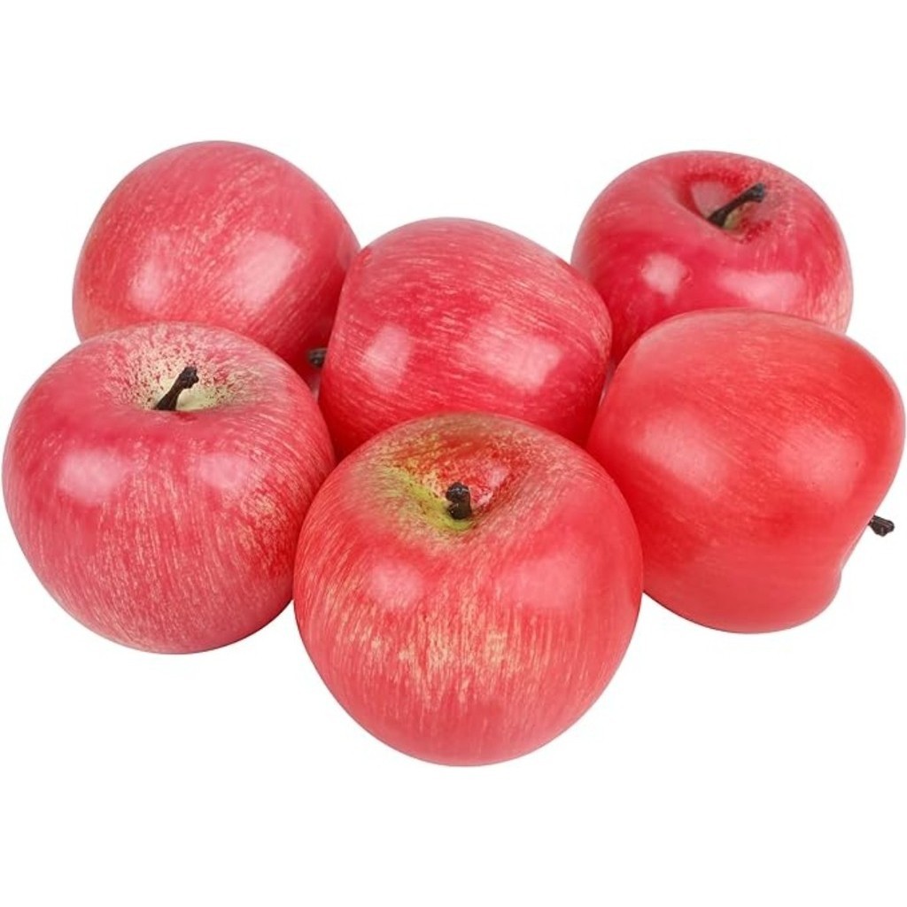 Fake Fruit Artificial Apples Cake Decorative Fruit Lifelike Faux Apples ...