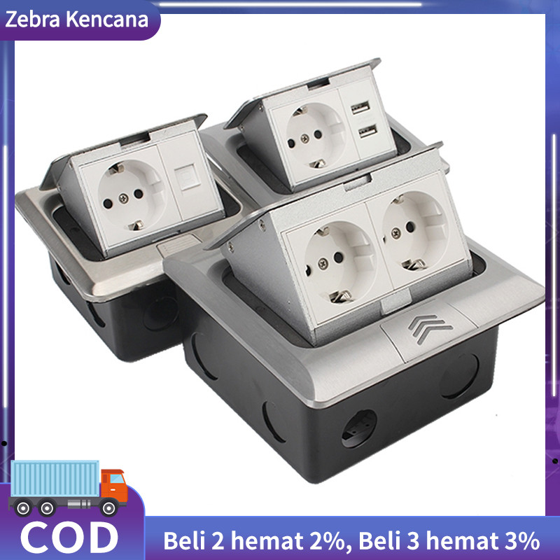 2 Planted Meeting Table Socket pop-up Socket 2 Holes Desktop Embedded ...