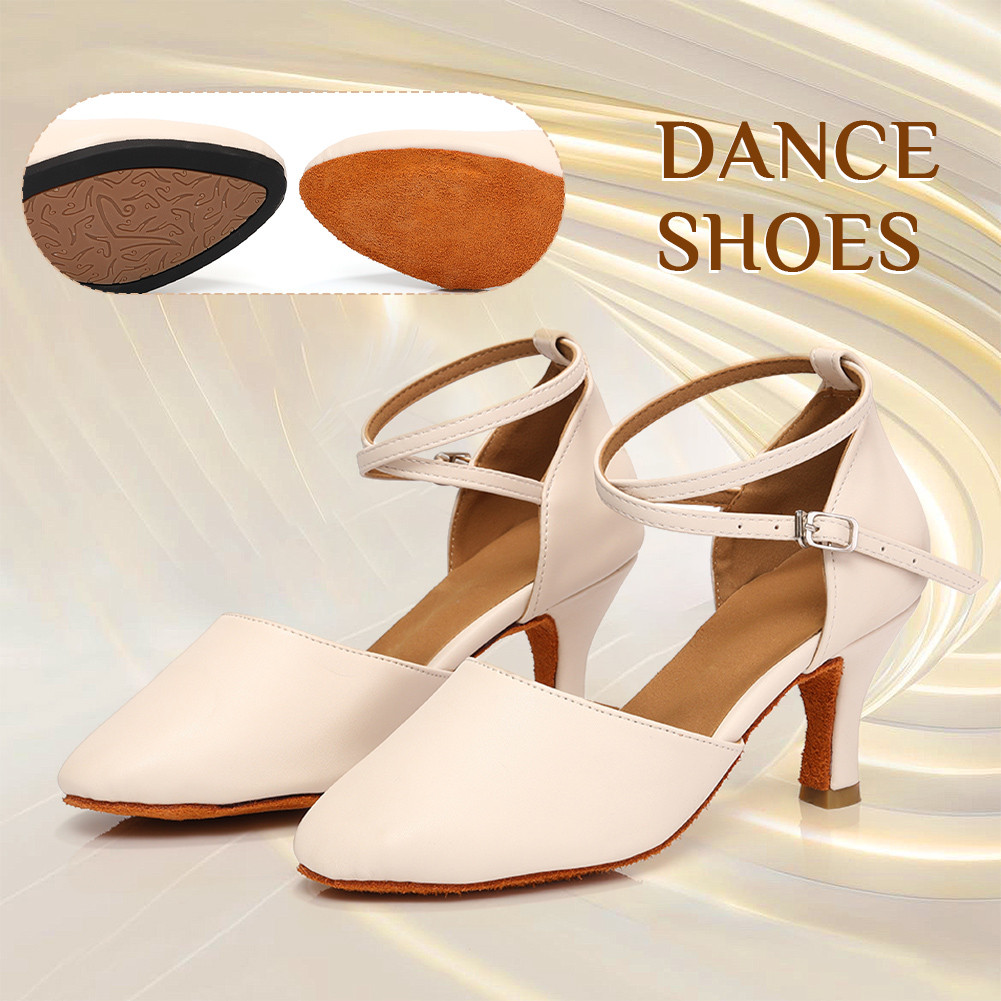 Ladies' Modern Dance Shoes Ball Waltz Closed Toe Dancing Shoes Wheels ...