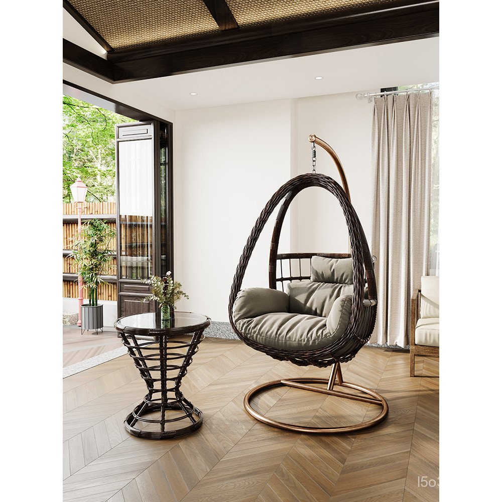 Influencer Hanging Basket Rattan Chair Indoor Swing Bedroom Home ...