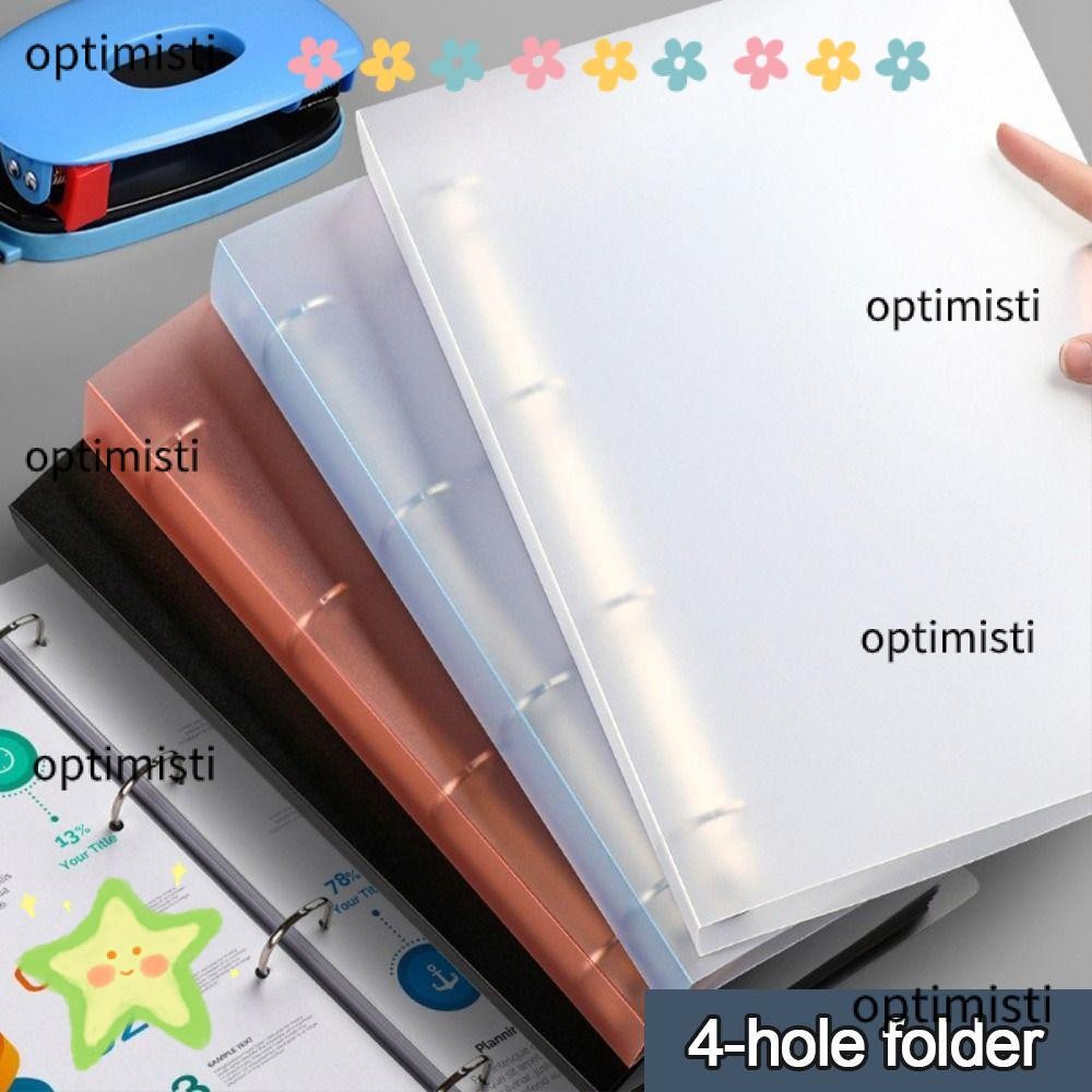 OPTIMISTI Binder File Clip, Waterproof 4-hole File Folders, Office ...
