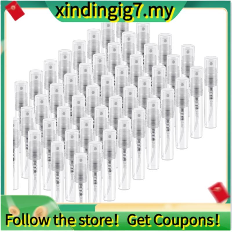 【IN STOCK】50 Pcs Disposable Perfume Atomizer, Clear Plastic Bottle ...