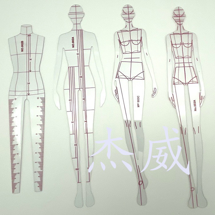 Clothing Design Female Dynamic Posture Humanoid Ruler Human Body ...