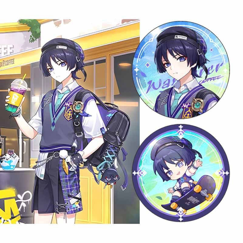 Wanderer Balladeer Badge Genshin Impact X M G C Game Merch Tinplate Pin ...