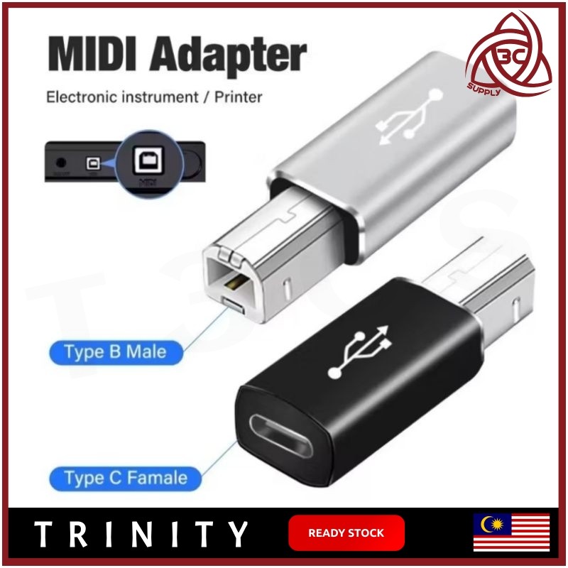 Type-C To MIDI Transfer Adapter USB Type C To USB B Connector Scanner ...