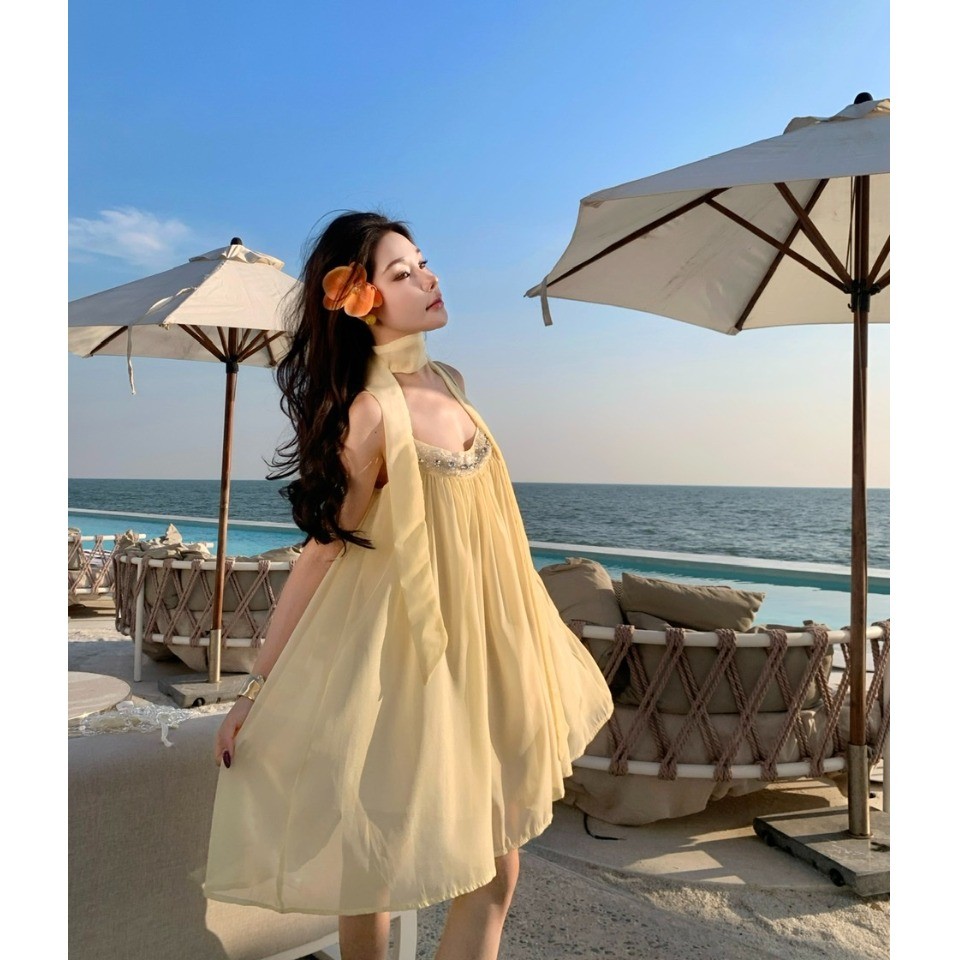 Miss silk chiffon mini dress | Ajini | Shopee Malaysia