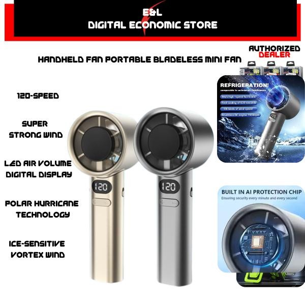 M11 Handheld Fan Portable Bladeless Mini Fan Recharable 120 Level ...