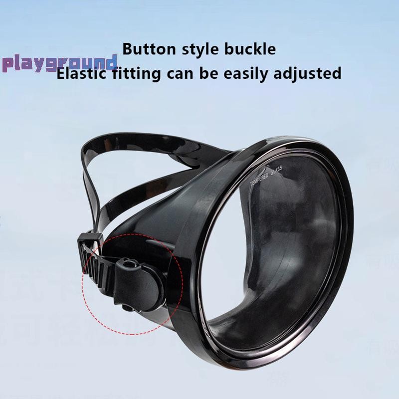 [playground] Oval Snorkel Diving Mask Spearfishing Mask Panoramic Wide ...