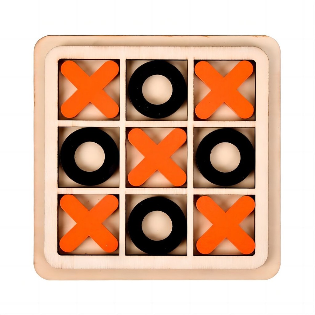 Children's Fun Tic Tac Toe Chess XO Chess Puzzle Student Wooden Chess ...