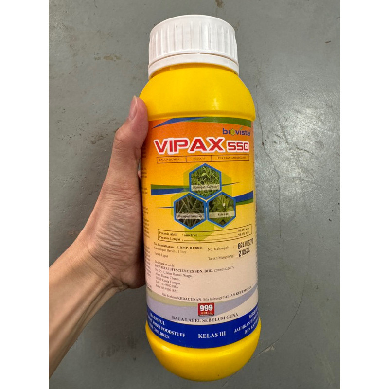 [ORIGINAL] 1L VIPAX 550 BIOVISTA (Ametryn 50%) Racun Susu/Sambau/Kerbau ...