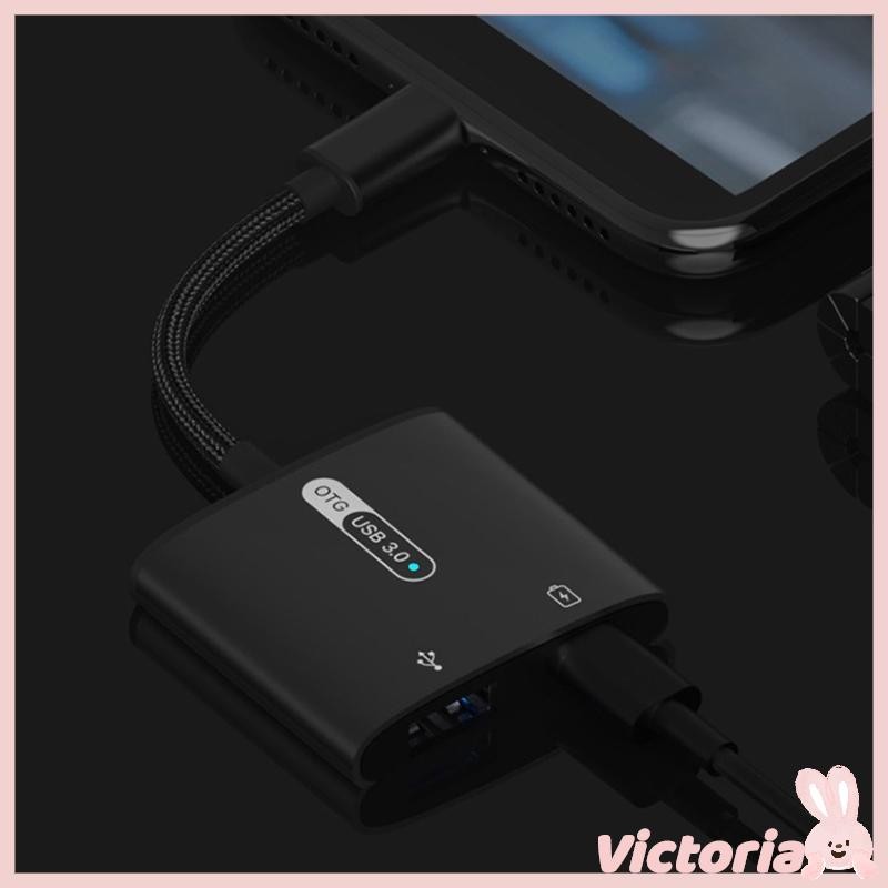 VIC 2 In 1 Type C OTG Adapter Type C To USB 3 0 PD 60w Quick Charger ...