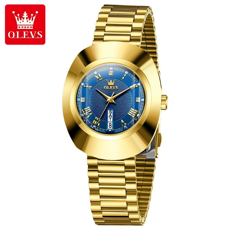 Olevs 7008 Simple Trendy Retro Quartz Watch Tungsten Steel Classy ...