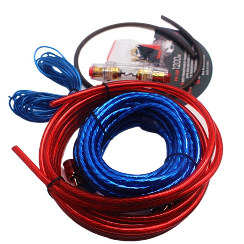 Audio Speakers Wiring Kit 8GA Car Subwoofer Cable 60 AMP Fuse Holder ...