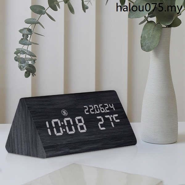 Triangle Alarm Clock Desktop Electronic Time Display Desk Calendar ...