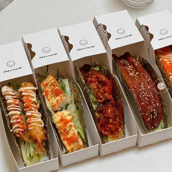 pizza box Rumpai Laut Taco Sushi Bungkus Beg Pembungkusan Roti Bakar ...