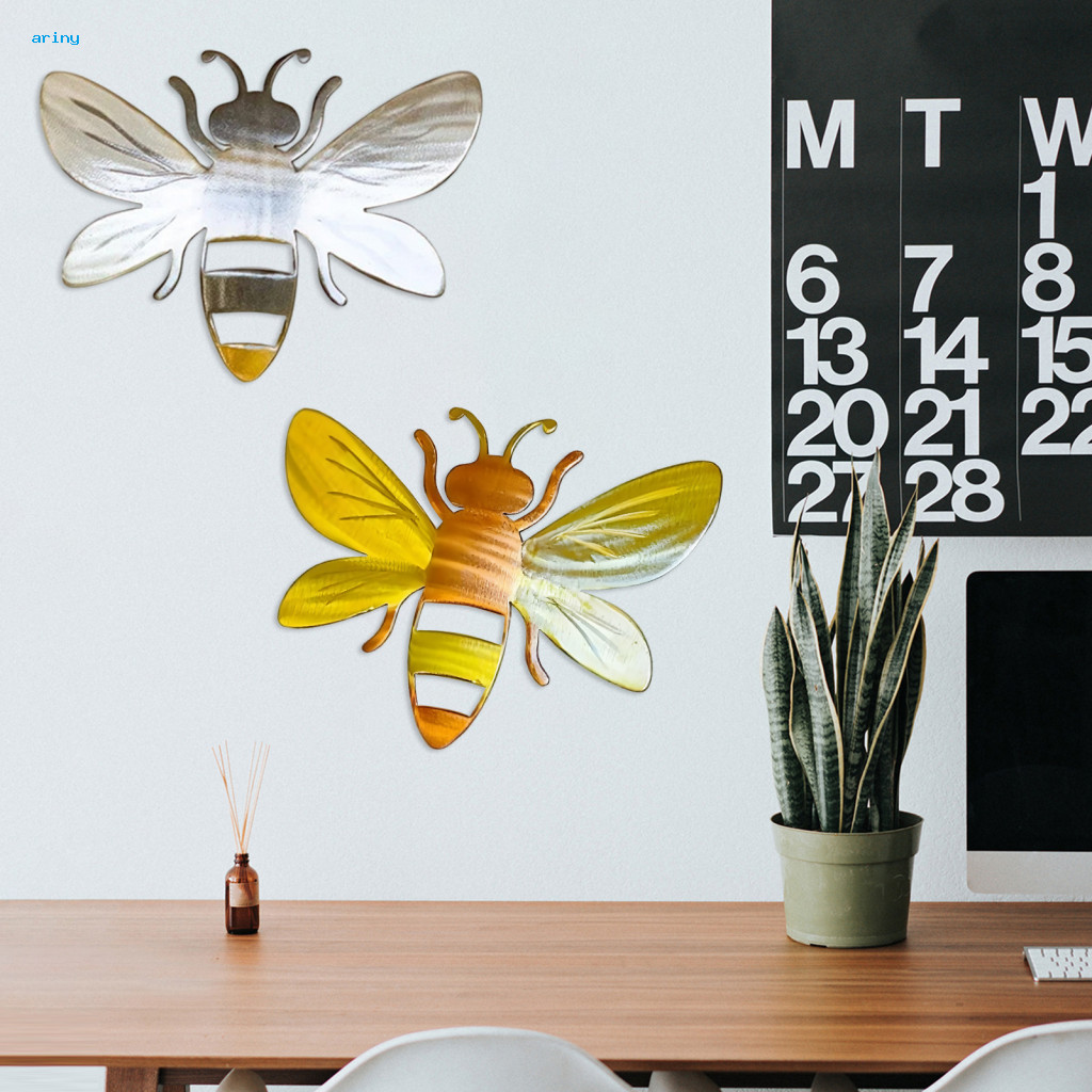 ARI Rustic Bee Wall Hanging Bee Garden Decoration Handcrafted Metal Bee ...