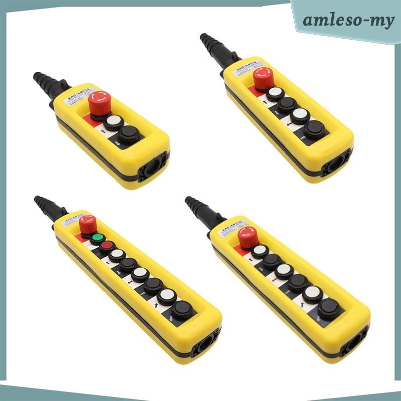 [AmlesoMY] Hoist Push Button Switch with Rubber Cable Barrel Industrial Basic Switches for ...