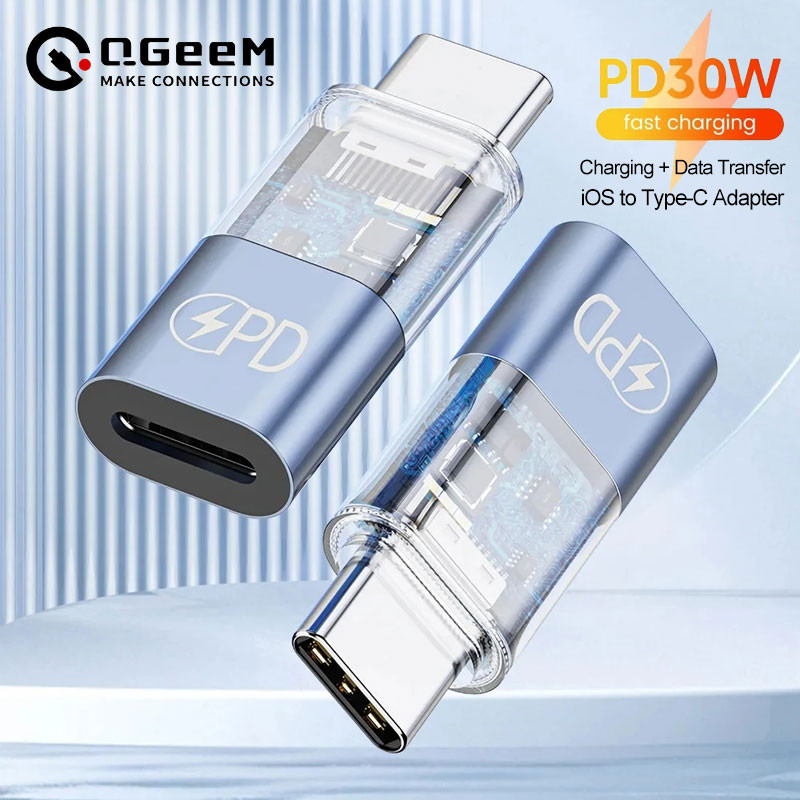 QGeeM L-C adapter wireless microphone OTG double-sided PD charging ...