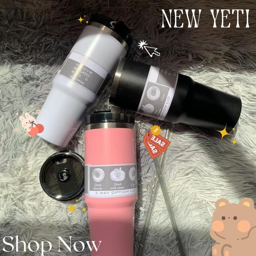 Yeti Cold Storage Glass Comes In 10 Colors Large Capacity 900ml Plus A ...