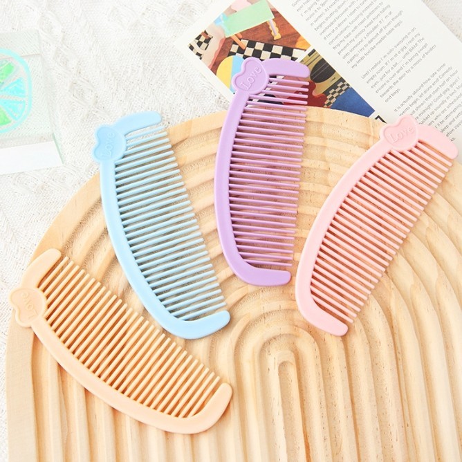 Kawaii SOFT PASTEL Color MINI Plastic Comb With A SOFT BRUSH And Not ...