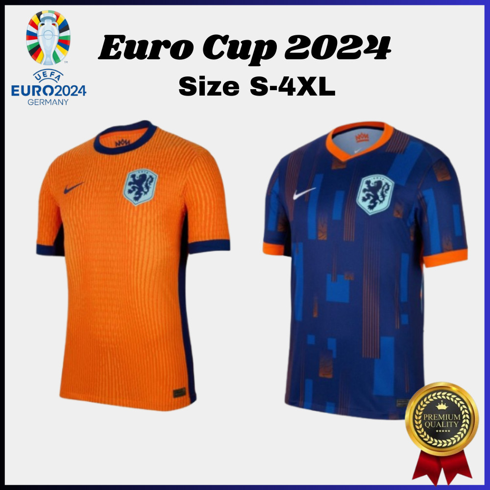 Jersey Euro 2024 Netherlands Home Away Kit 2024 Euro Cup Football ...