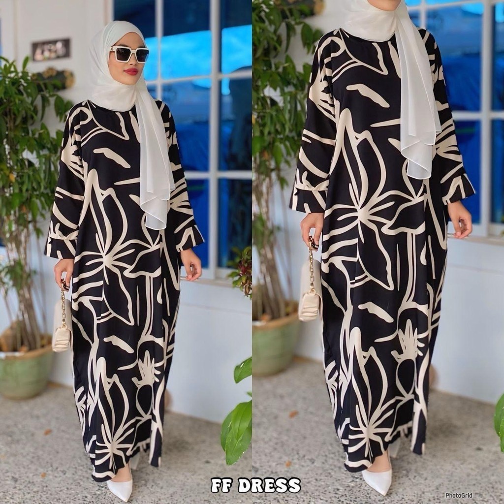 KAFTAN EDORA BERCORAK FF FREESIZE | Shopee Malaysia