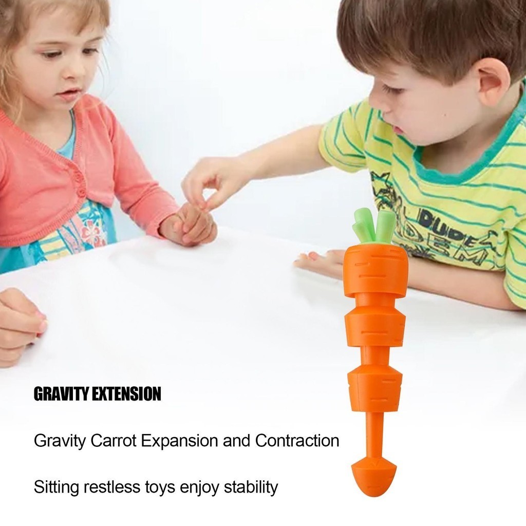 Carrot Gravity Fidget Toy Extendable Carrot Sensory Fidget Toy 3D ...